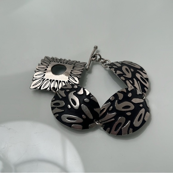 Jewelry | Alice Seely Tribal Cast Pewter Toggle Link Bracelet | Poshmark